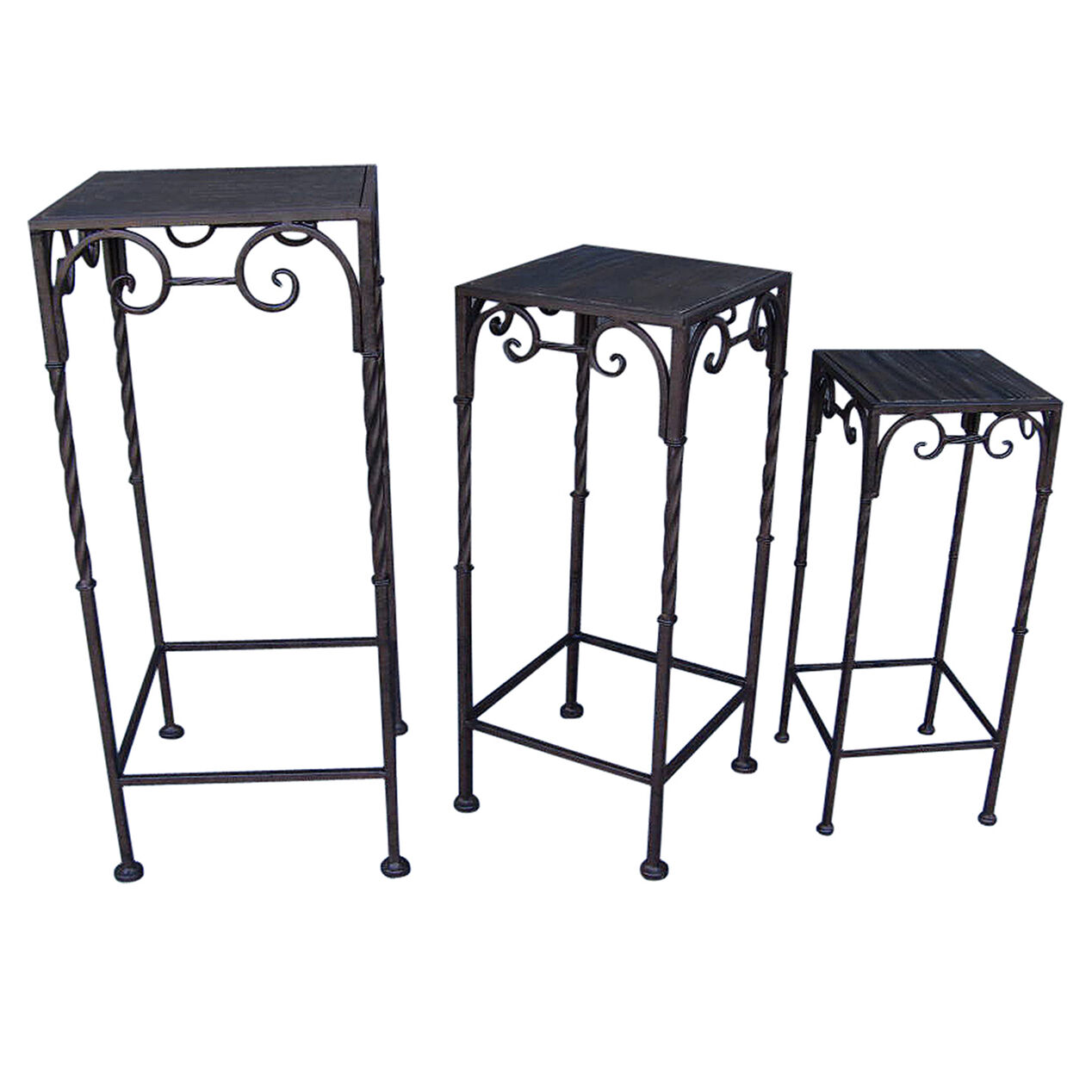 NST Square Wood/Metal Plant Stand 27 | At Home NST Square Wood/Metal Plant Stand 27 | At Home
