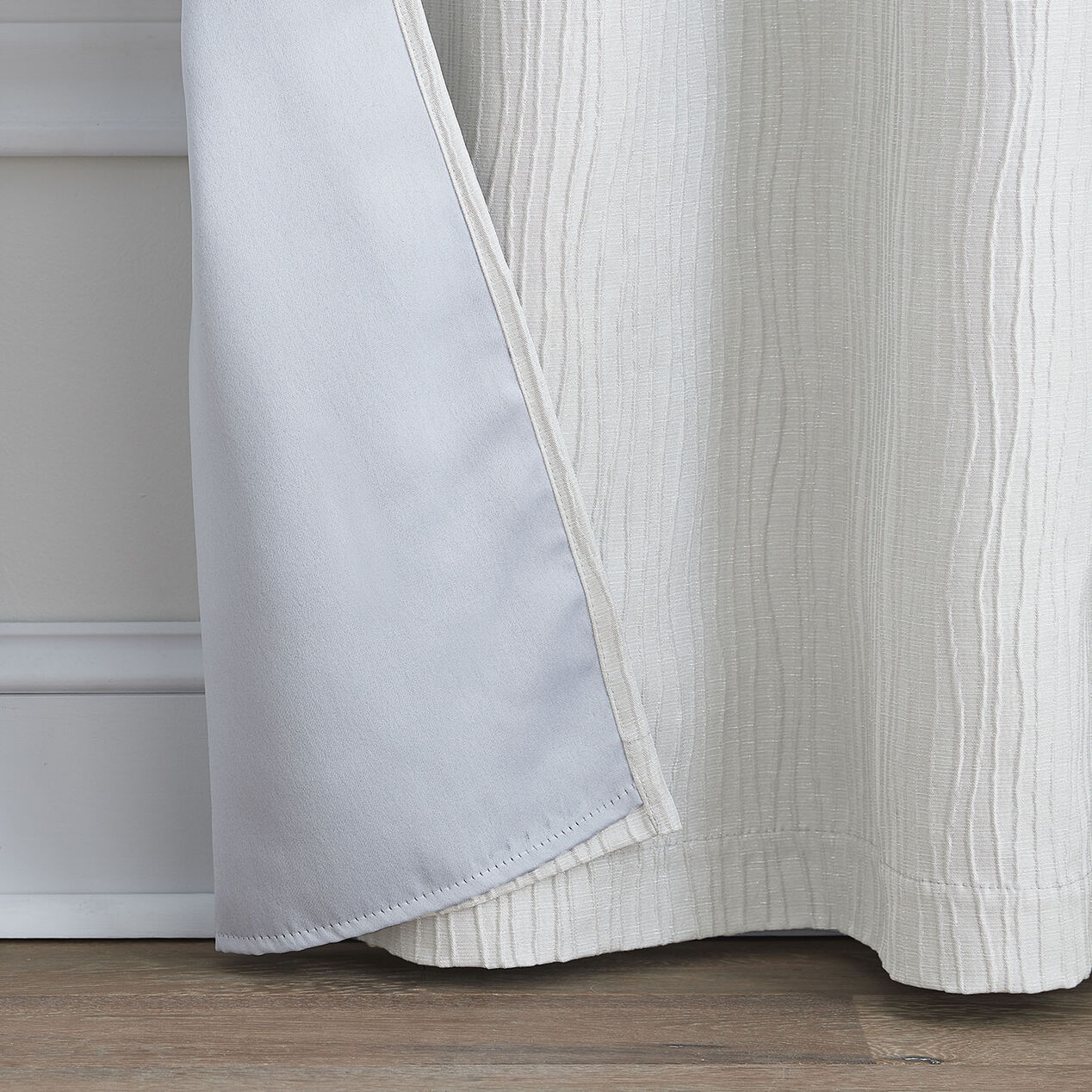 Bristol Textured White Curtain Panel | At Home