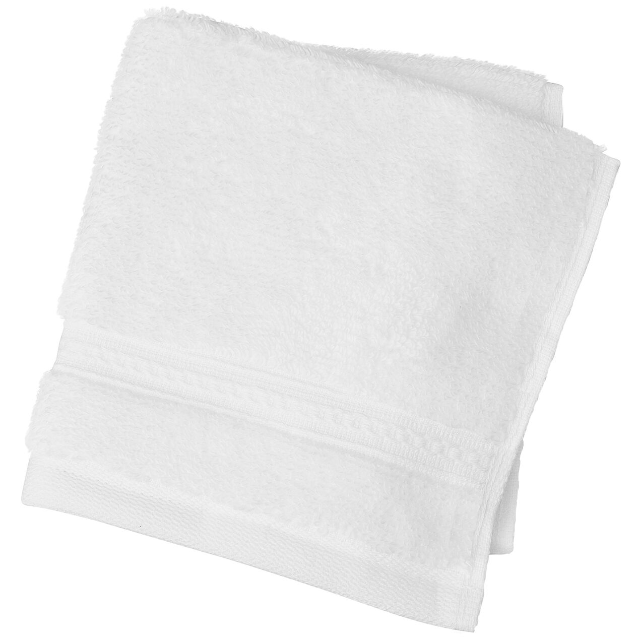 Luxury Cotton White Washcloth | At Home