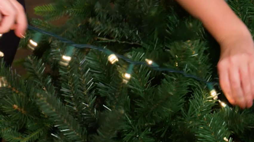How to String Holiday Tree Lights